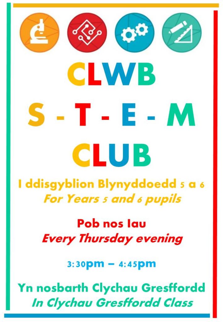 Bl.5 a 6 - Clwb STEM Club - Ysgol Plas Coch